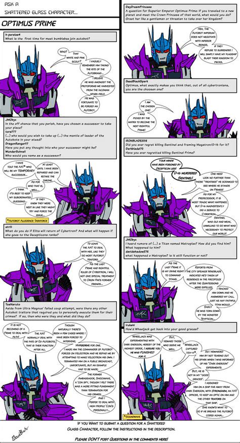 Ask A Character Optimus Part 7 By Soundbluster On Deviantart
