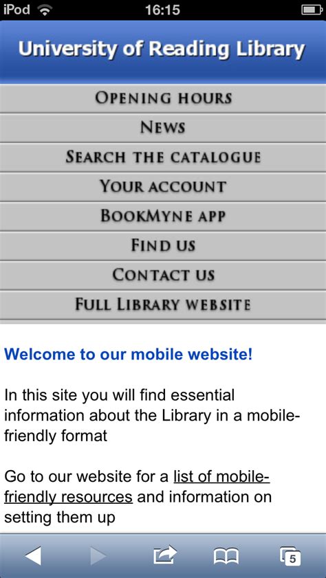Mobile Friendly Website University Library News