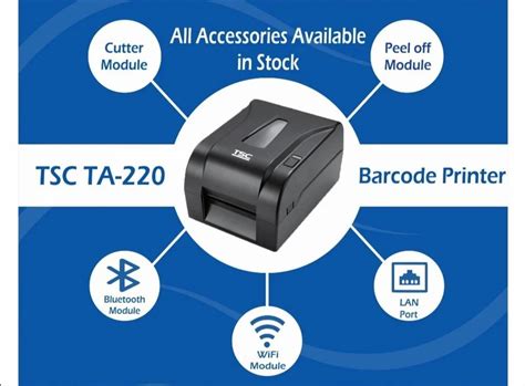 TSC Ta220 Barcode Printer Print Speed 203dpi Max Print Width 4