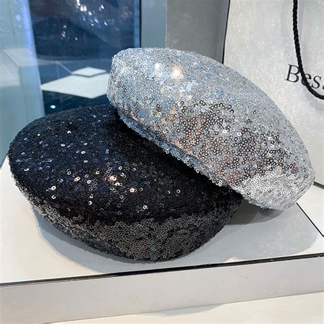 모자 소녀 봄 가을 패션 개성 스팽글 베렛 그물 빨간색 다목적 아티스트 모자 소녀 한국어 트렌드 어린이 모자 모자 및 캡모자