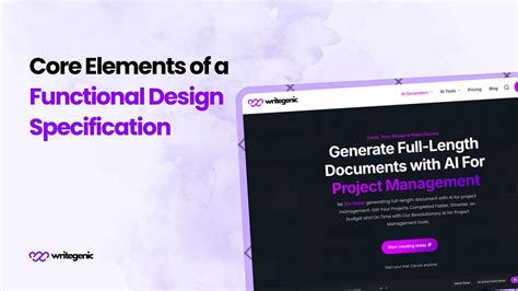 What Does A Functional Design Specification Include By Writegenic Ai