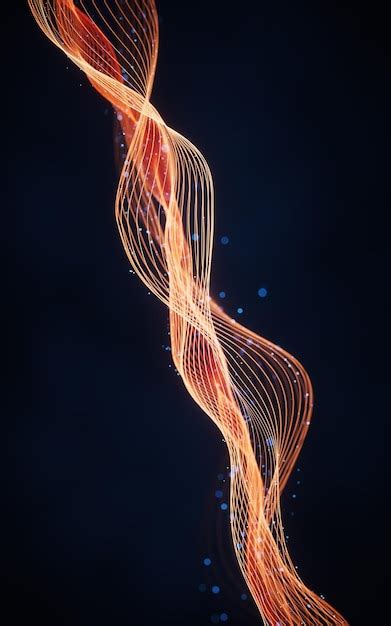 Premium Photo Flowing Wave Lines Curve Pattern D Rendering