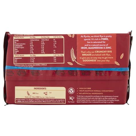 Ryvita Dark Rye Crispbread High Fibre Low Fat £125 At Amazon