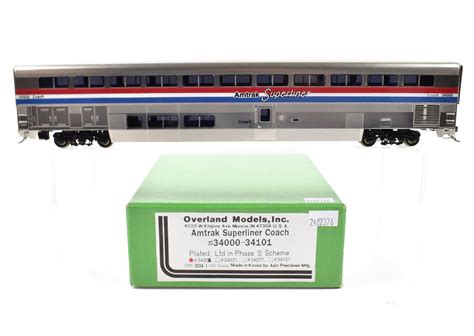 Ho Brass Omi Overland Models Inc Amtrak Phase Iii Superliner Coa