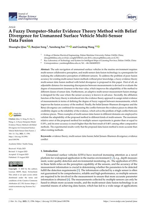 Pdf A Fuzzy Dempster Shafer Evidence Theory Method With Belief
