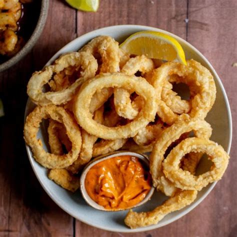 Easy Fried Calamari Apron And Whisk