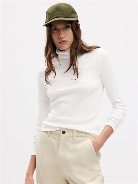 Essential Rib Turtleneck T Shirt Gap