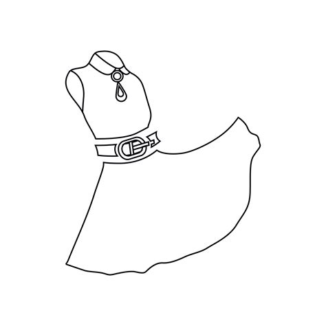 Summer Dress Icon Outline Style 14589308 Vector Art At Vecteezy