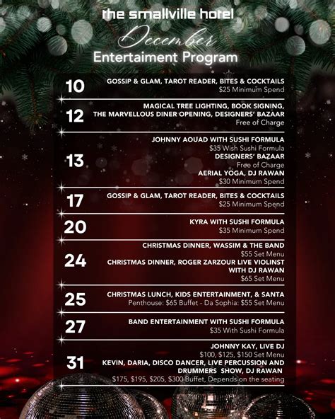 A Magical December At The Smallville Hotel Festive Offers Dining