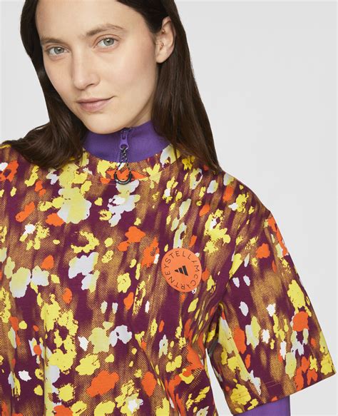 Women 화이트 클리어 오닉스 옐로우 세미 임팩트 오렌지 그래픽 로고 티셔츠 Stella Mccartney Kr