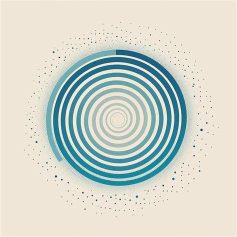 Flat Illustration Of Sound Wave In Concentric Circles Premium Ai