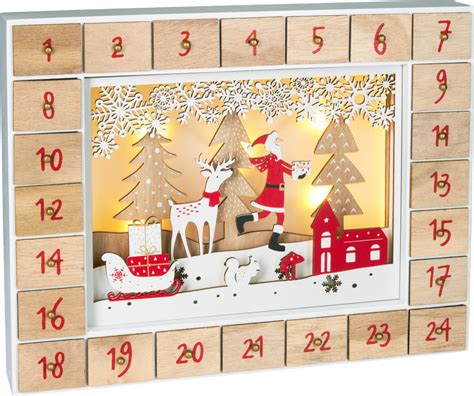 BRUBAKER Herbruikbare Houten Adventskalender Om Zelf Te Vullen