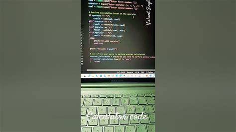 Python Code For Making Calculator Python Vscode Coding Codinglife Collegelife