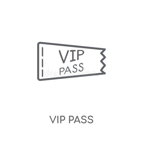 Vip Pass Linear Icon Modern Outline Vip Pass Logo Concept On Wh Stock