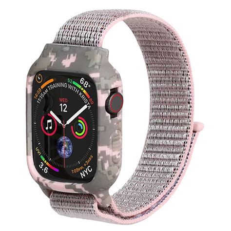 Microsonic Apple Watch Series 8 45mm Kordon Camouflage Armor Pro Rose Gold Kılıf Marketim