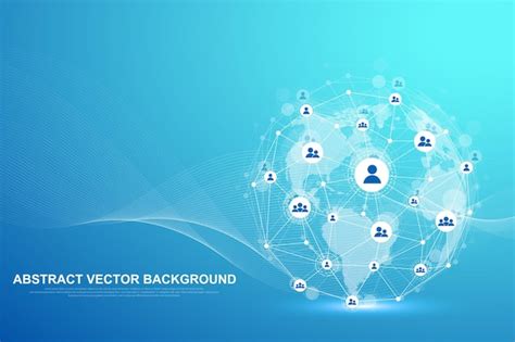 Premium Vector Global Structure Networking And Data Connection Concept