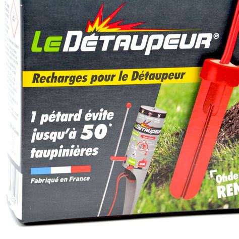 Pétards pour piège anti taupes Le détaupeur