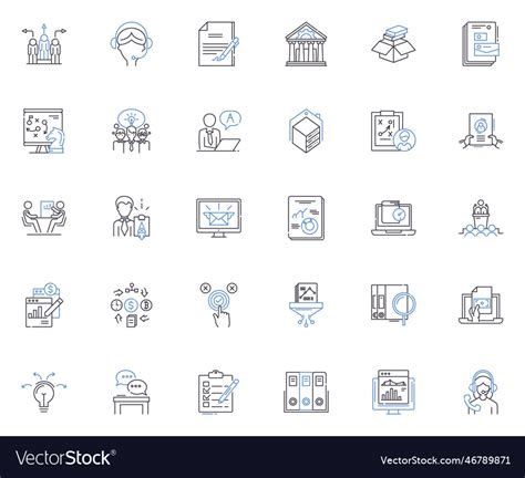 Decision Making Line Icons Collection Choice Vector Image