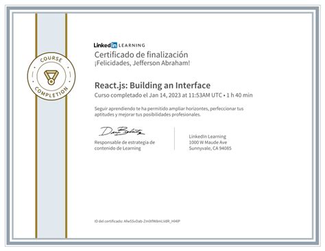 Jefferson Abraham Omier On Linkedin Certificate Of Completion