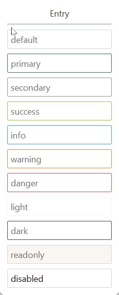 Entry With Bootstyledisabled Or Bootstylereadonly In Some Themes The Foreground Is