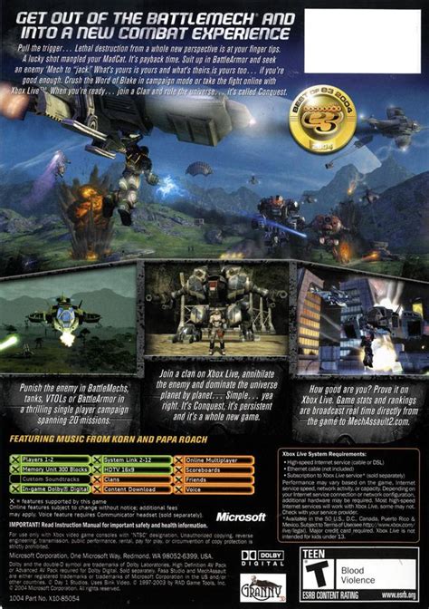 Mechassault 2 Lone Wolf Xb Xbox Jandl Game