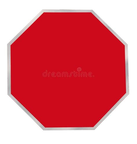 Red Octagon Blank Sign Stock Illustration Illustration Of Objects