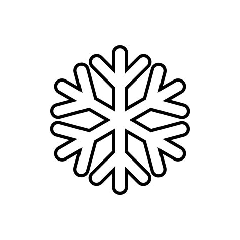 Snowflake Icon Outline Style Design Vector Vector Art At Vecteezy