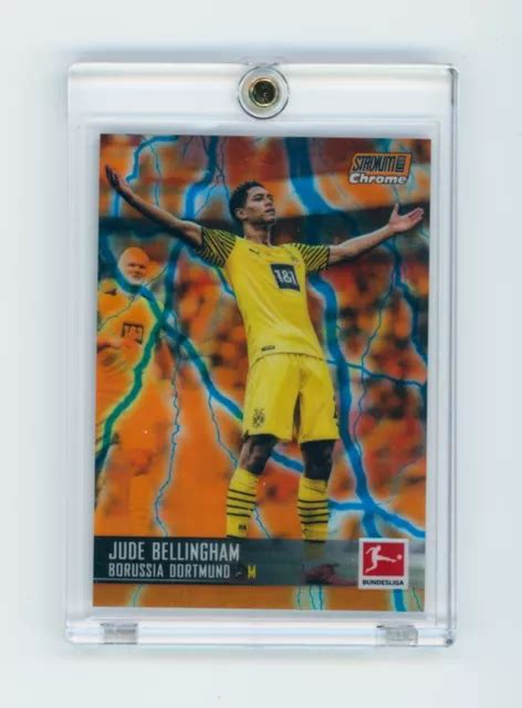 2021 22 Jude Bellingham Topps Stadium Club Réfracteur Chrome Orange