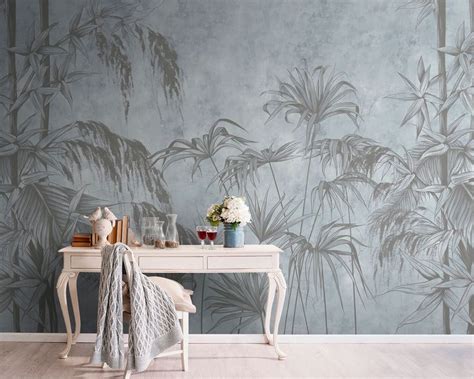 Fototapeta Rośliny na betonowej ścianie grunge Nr u Uwalls pl Wall murals Mural