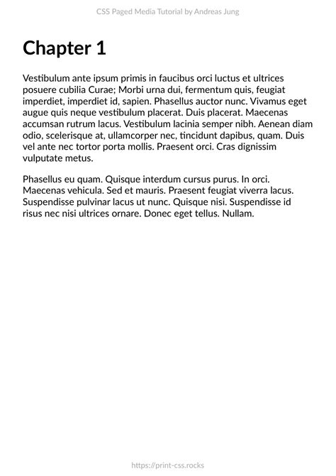 Print Cssrocks Printcss Css Paged Media Tutorial And Information