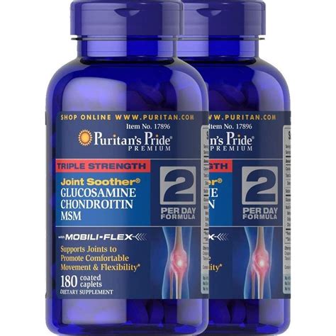 Puritans Pride 2 Pack Of Triple Strength Glucosamine Chondroitin