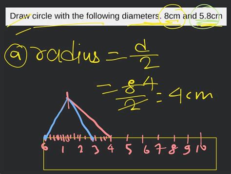 Draw Circle With The Following Diameters 8cm And 58cm Filo