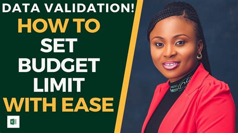 👉how To Easily Set Budget Limit In Excel Youtube