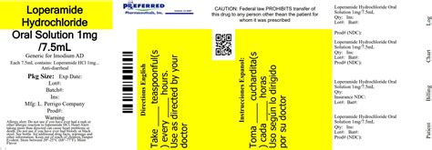 Perrigo Anti Diarrheal Drug Facts