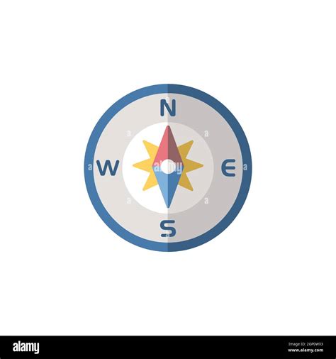 Compass Flat Icon Isolated Weather Vector Illustration Stock Vector