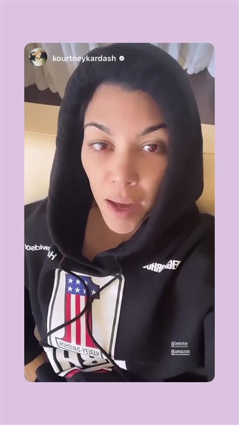 Kourtney Kardashian Shows Off Her Real Skin While Wearing Just A Hoodie