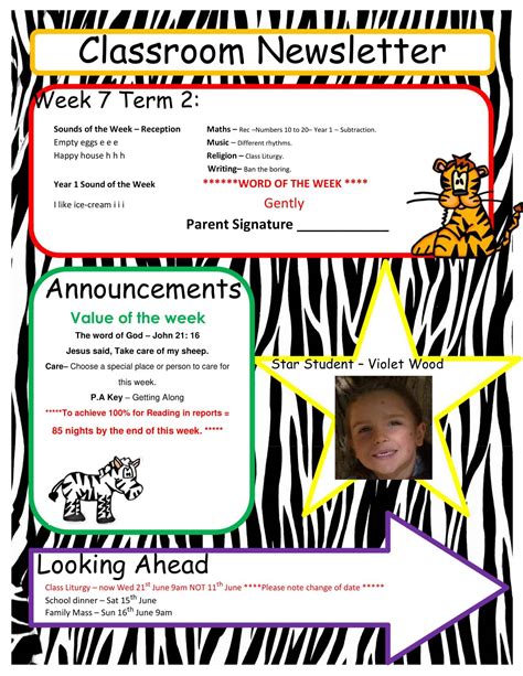Free Printable Classroom Newsletter Templates Word Editable