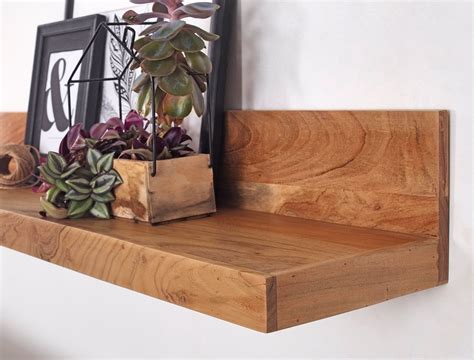 Wall Shelf Solid Wood Acacia Wood Shelf 160 Cm Country Style Wall Shelf
