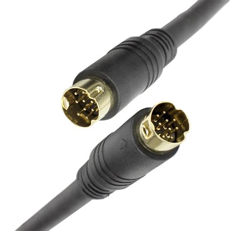 S-video Adaptador Coaxial Cable S-video Chapado En Oro (svhs) 4-pin S ...