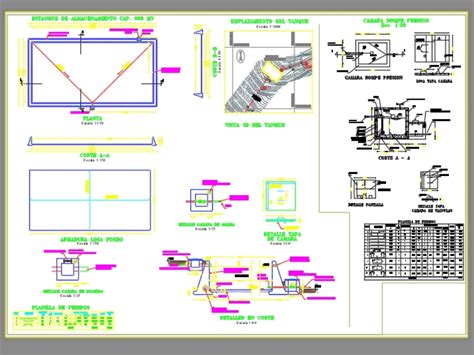 Tanque De Agua De 900m3 En Autocad Descargar Cad 46672 Kb Bibliocad