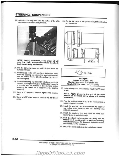 2014 2016 Polaris Rzr Xp Xp4 1000 Side By Side Service Manual