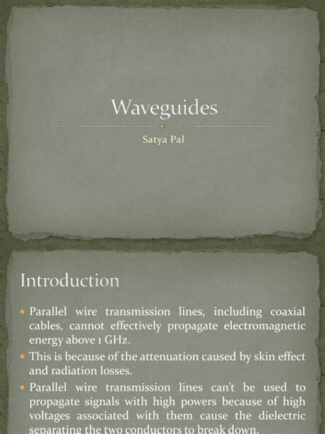 Wave Guides Pdf Waveguide Transmission Line