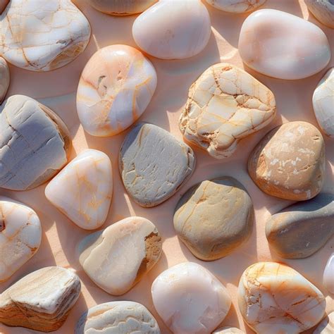 Premium Photo Group Of Rocks Arranged On Beach Generative Ai
