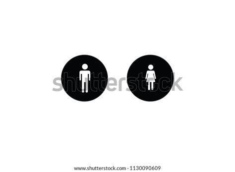 Male Female Wc Sex Stickman Icon Stock Vector Royalty Free Shutterstock