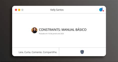 Constraints Manual BÁsico Kelly Santos Sql Dio