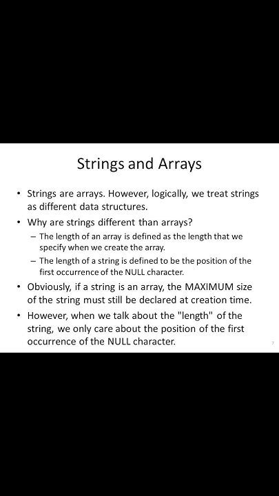 Strings And Arrays Strings Array Dsa Datastructures Logic Coding Programming Ai