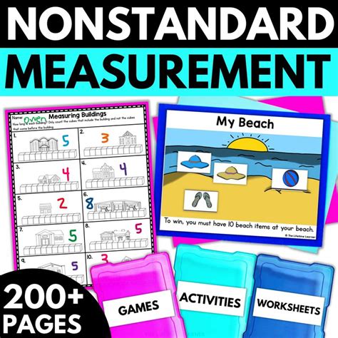 Nonstandard Measurement Worksheets 1st Grade Math Unit
