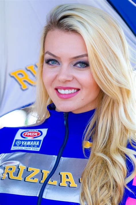 World Superbike Race Beautifull Grid Girl Editorial Stock Image