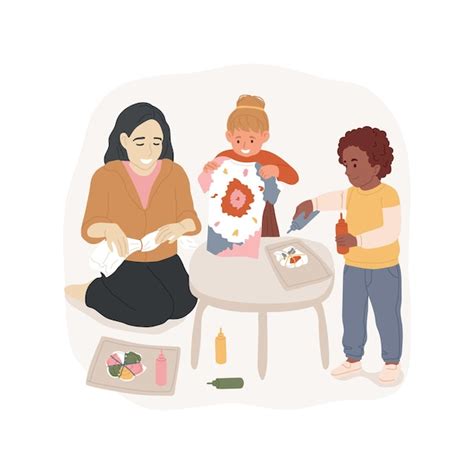 Premium Vector Tie Dye Isolated Cartoon Vector Illustration