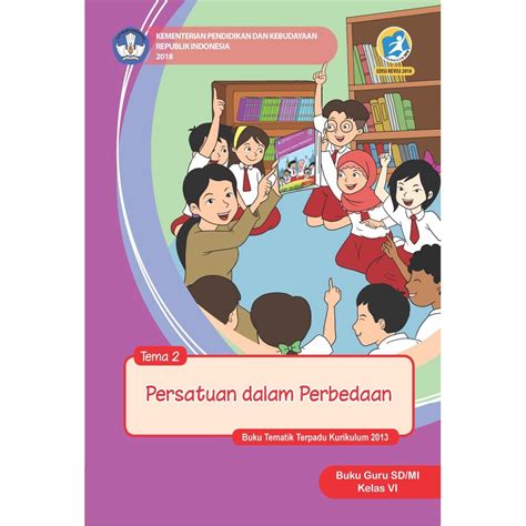 Jual Buku Guru Kelas 6 SD Tema 2 Persatuan Dalam Perbedaan Shopee